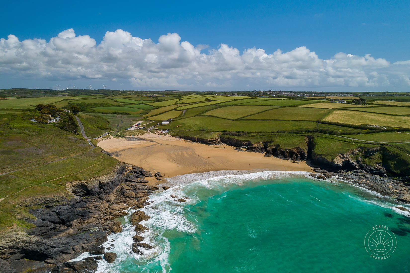Poldhu Cove | Aerial Cornwall