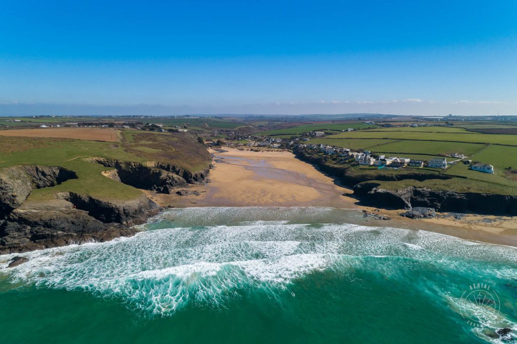 Porthcothan Bay Beach | Aerial Cornwall