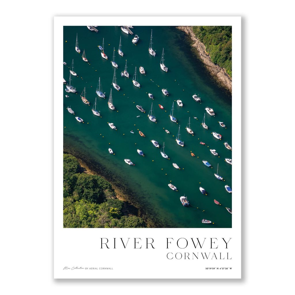 Art Poster - River Fowey | Aerial Cornwall